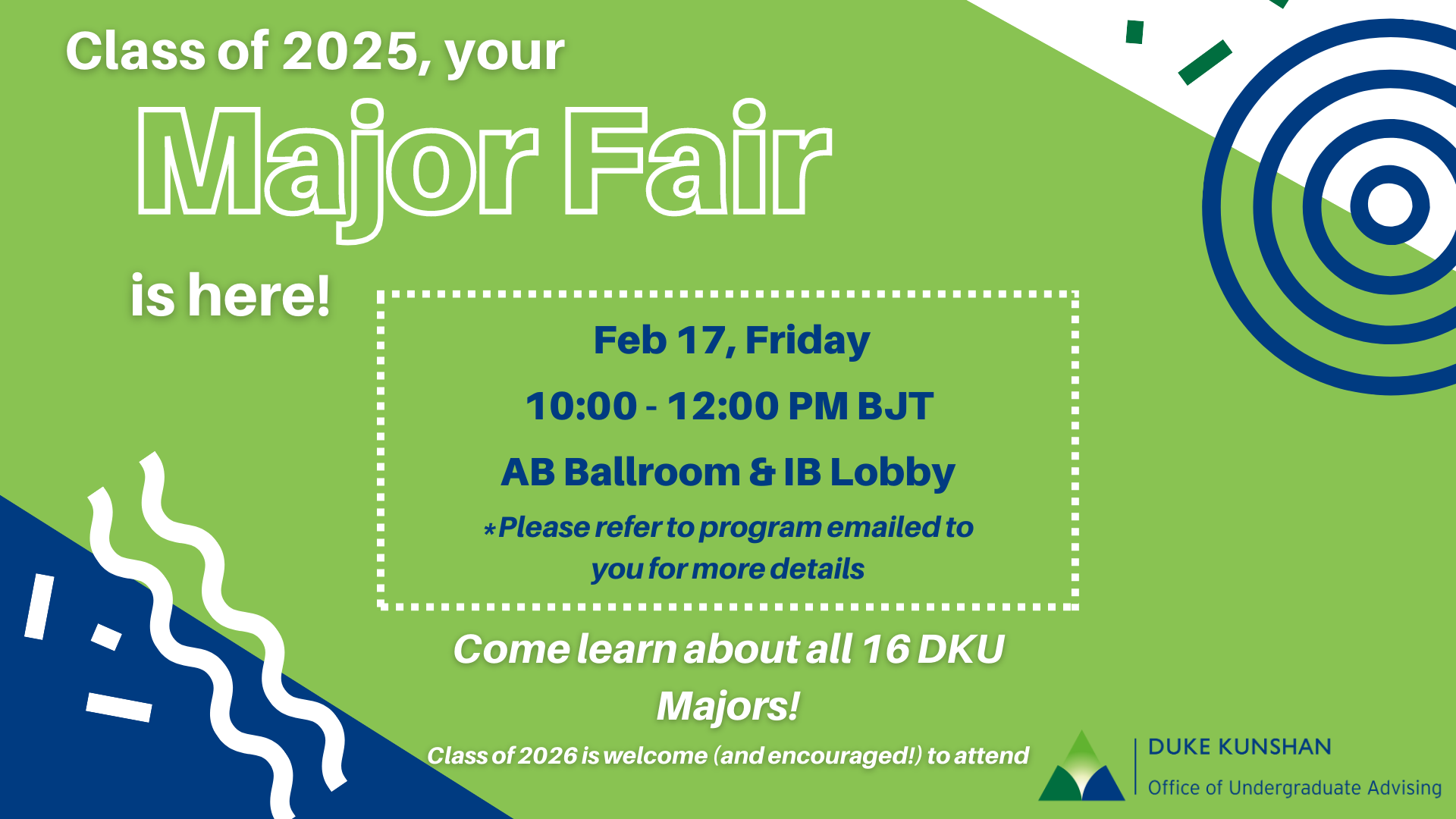 DKU EVENT-Major Fair 2023 Program | Division of Natural and Applied ...