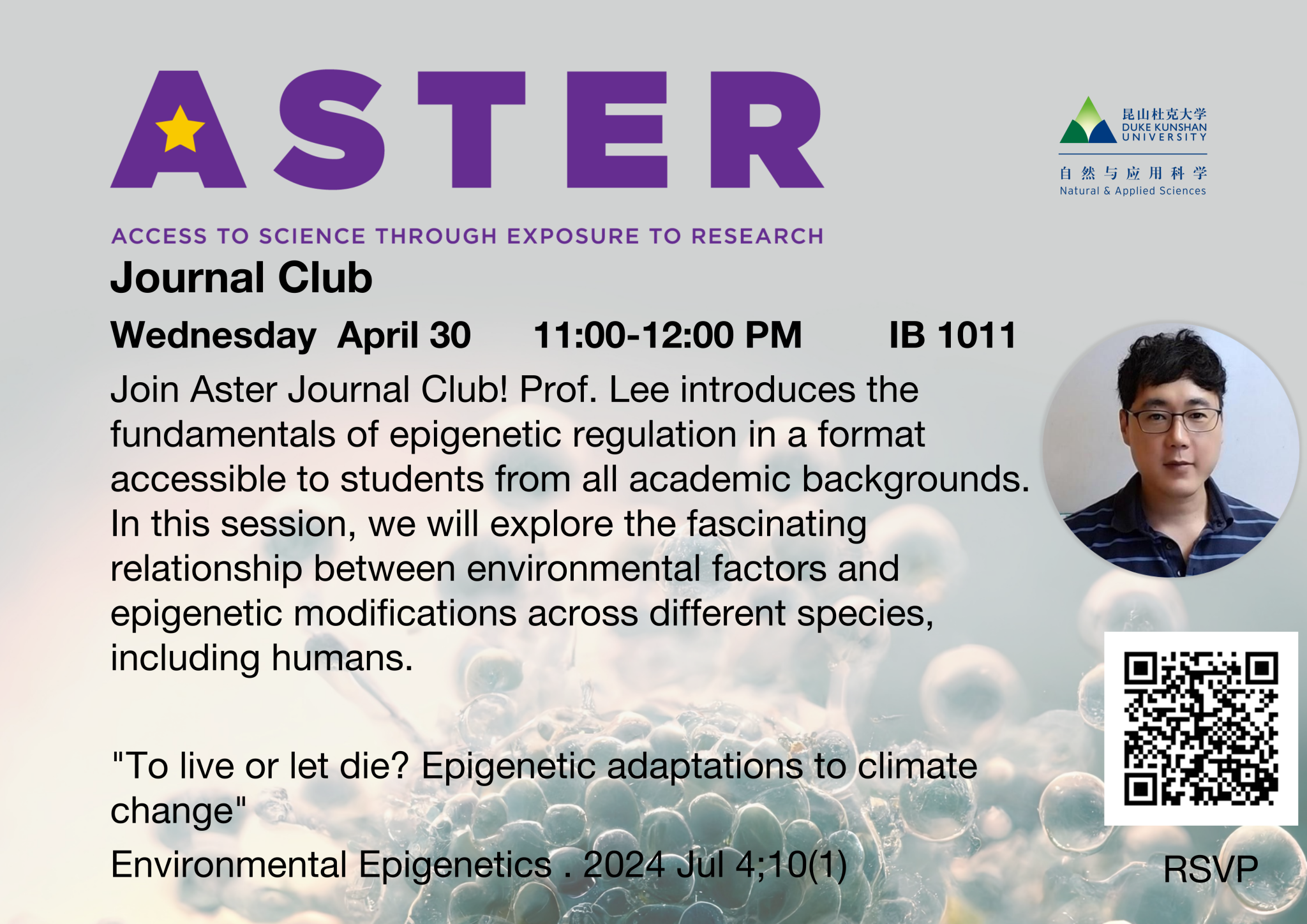 DNAS Event on 30th of April//ASTER (Access to Science Through Exposure ...